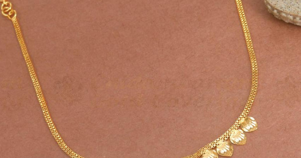 Light Weight Gold Necklace Designs For Women NCKN3233