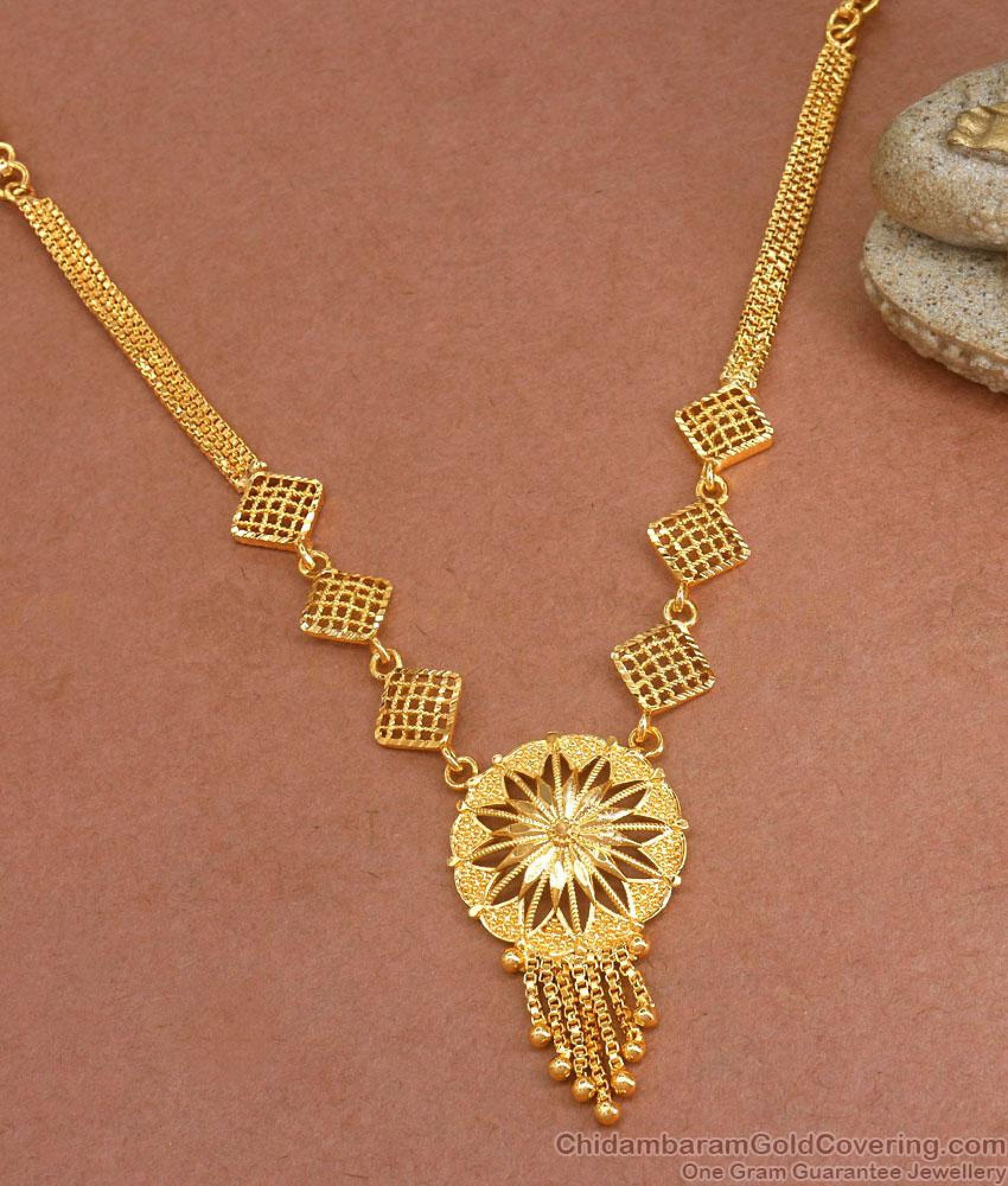 Beautiful Gold Design Necklace Kerala Bridal Collection