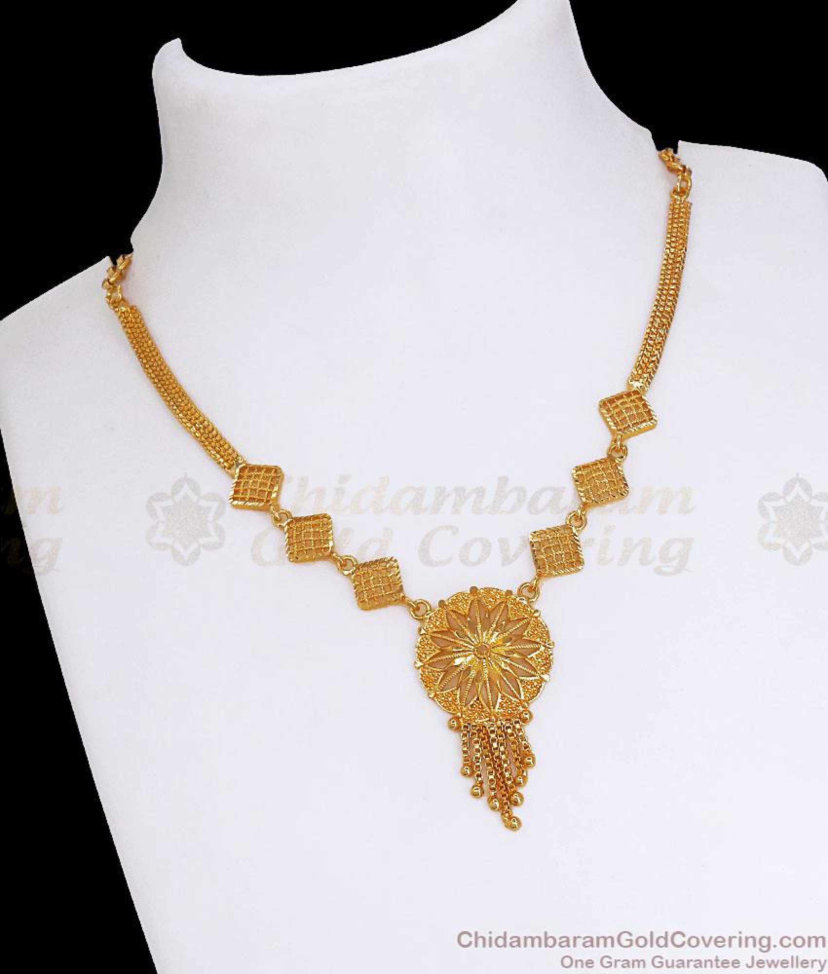 Beautiful Gold Design Necklace Kerala Bridal Collection