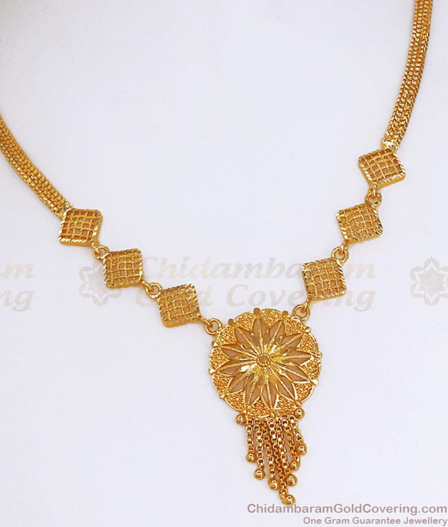 Beautiful Gold Design Necklace Kerala Bridal Collection
