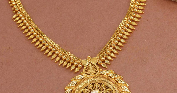 New Model One Gram Gold Diamond Necklace For Wedding NCKN3381