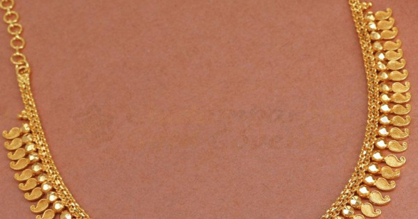 Traditional Gold Imitation Mango Necklace For Women NCKN3422