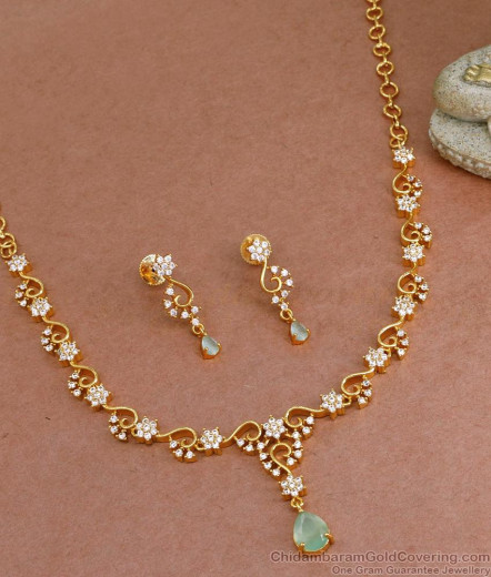 Light Weight Gold Plated Necklace Sitahar Design Ruby Stone NCKN2663