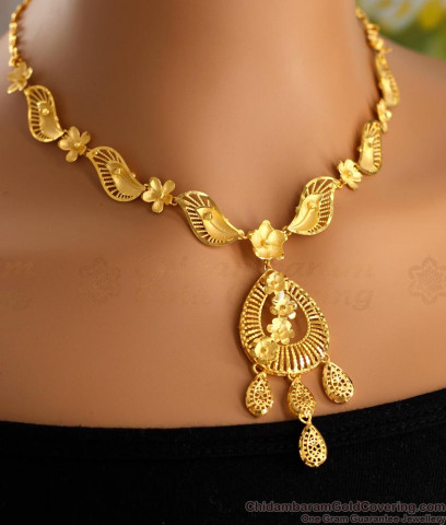 South Indian Traditional Kerala Pattern Mullai Trendy Designed Gold ...
