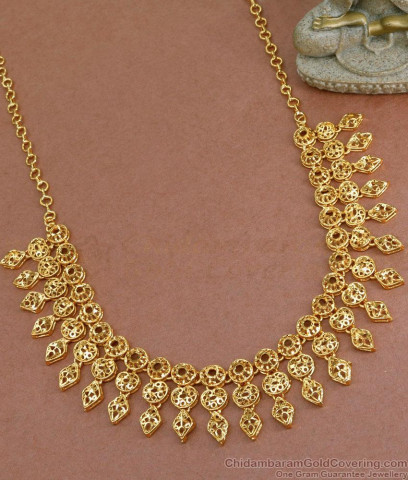 Attractive Kerala Elakkathali Choker Necklace Bridal Jewelry NCKN1074