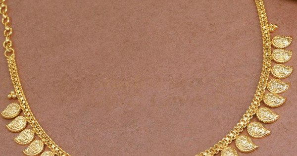 Traditional Lakshmi Leaf Gold Plated Necklace Designs Online NCKN3530