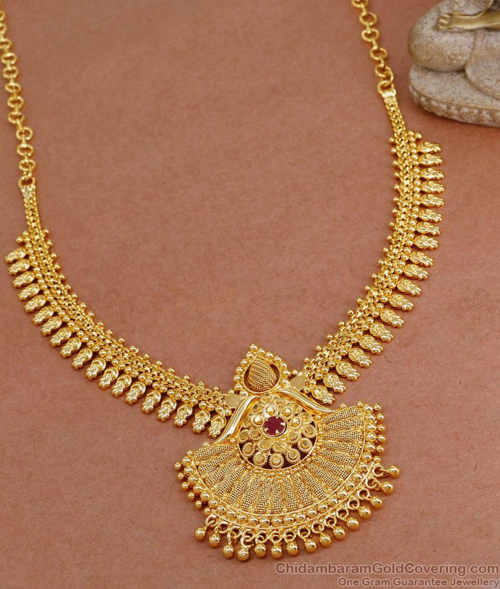 Bollywood Fashion Gold Imitation Bridal Necklace Mullai Arumbu Design ...