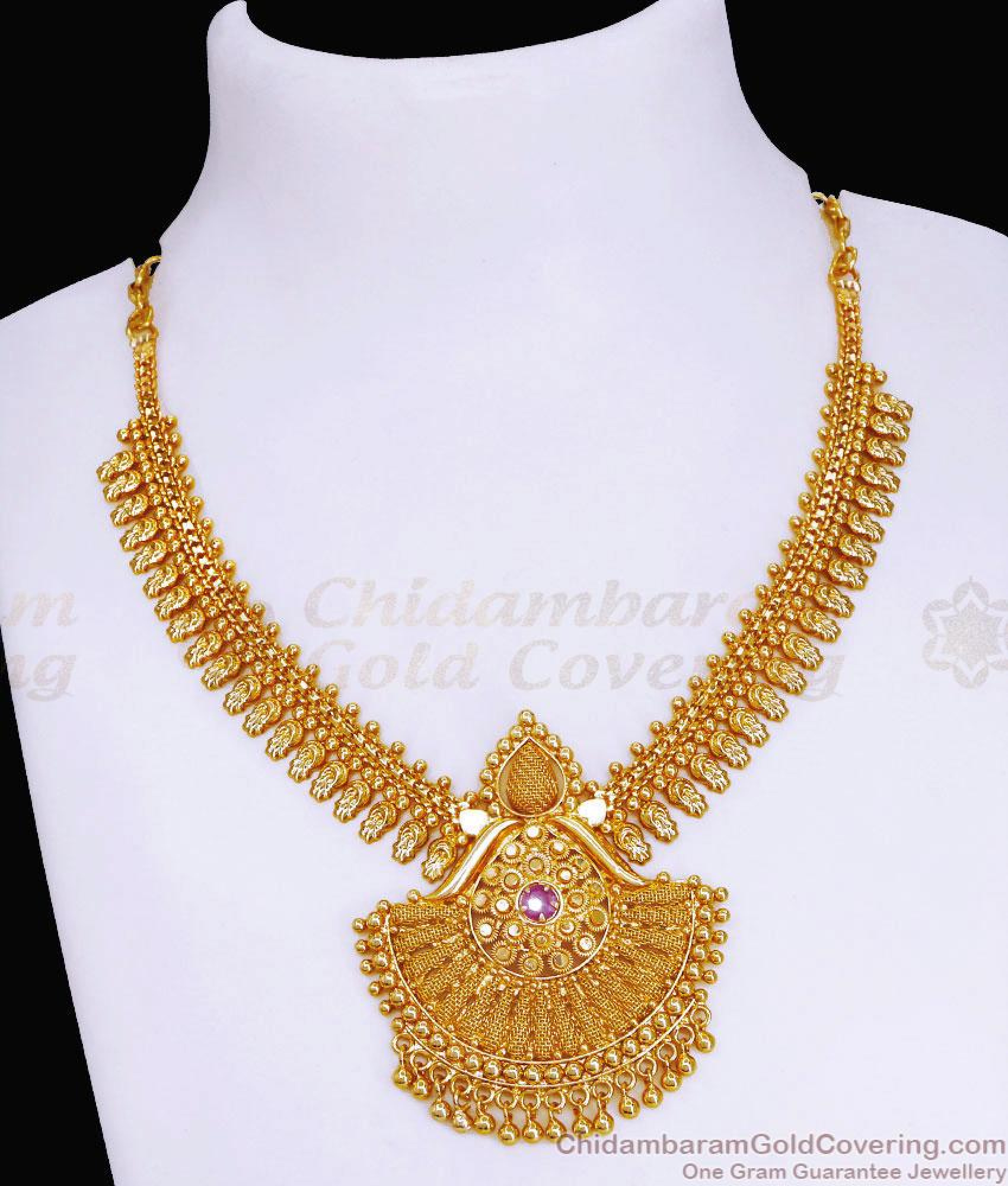 Bollywood Fashion Gold Imitation Bridal Necklace Mullai Arumbu Design ...