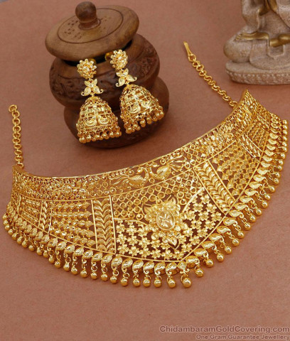 South Indian Traditional Kerala Pattern Mullai Trendy Designed Gold ...