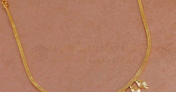 Simple Gold Design Necklace Light Weight Design With Price NCKN3756