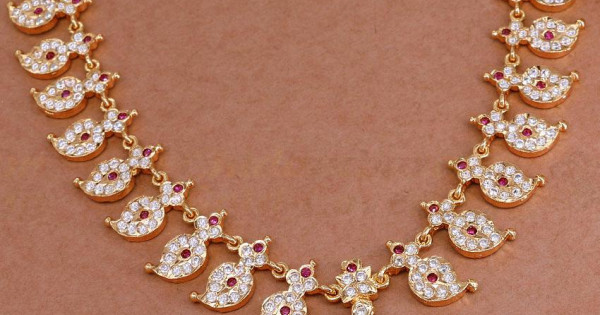 Buy Real Gold Design Impon Necklace Mango Design For Wedding NCKN3860