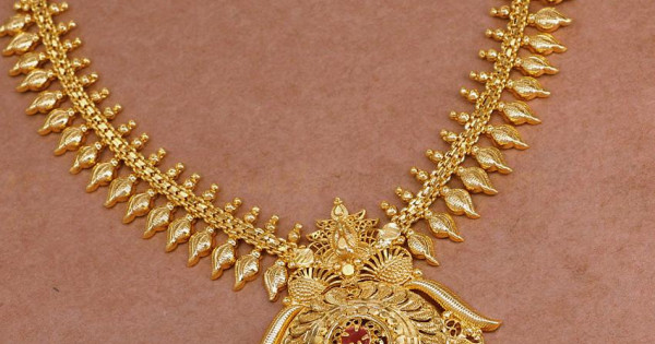Classic Real Gold Sangu Design Necklace Collections For Marriage NCKN3886
