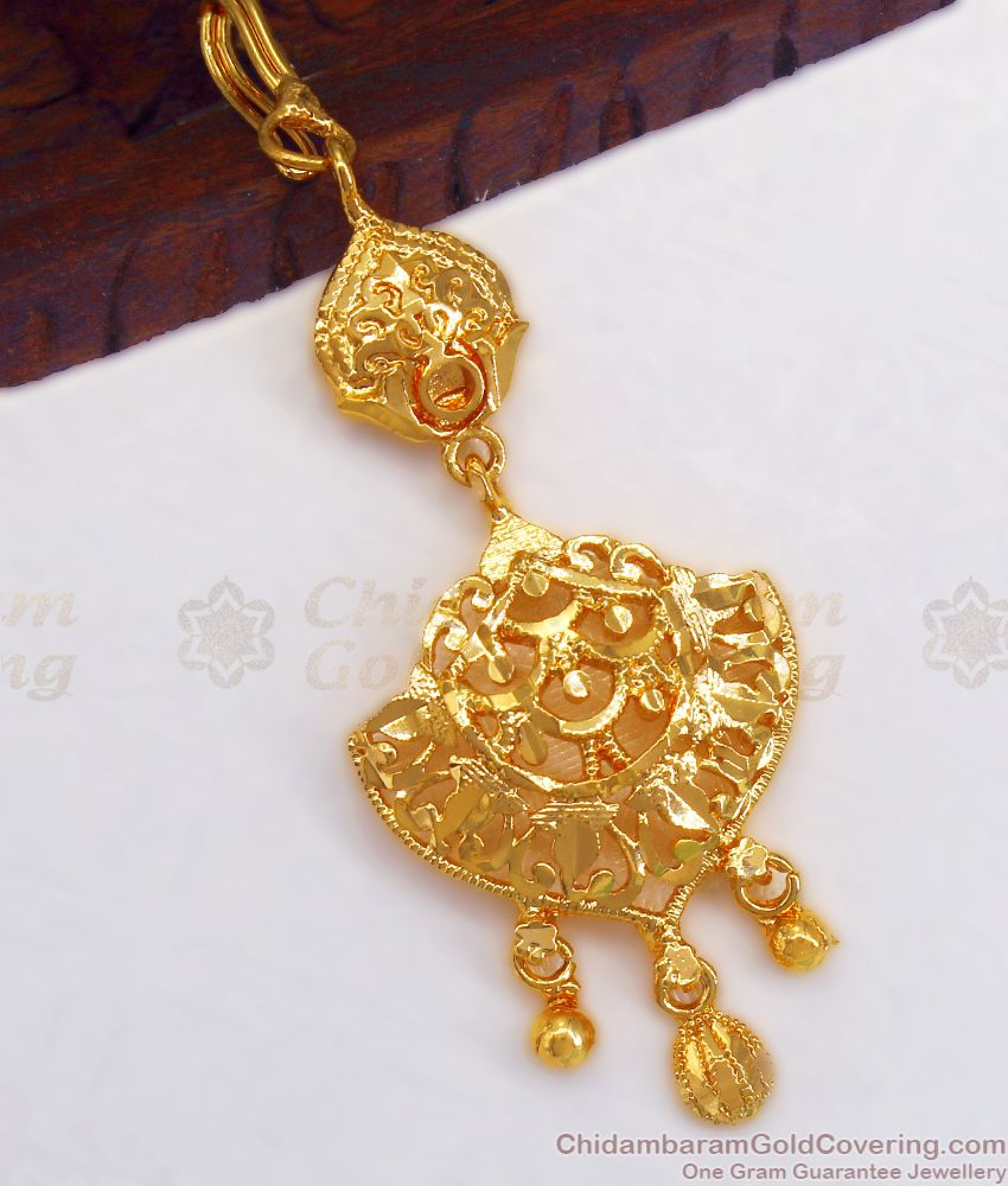 One Gram Gold Maang Tikka Nethi Chutti Design Online NCHT282