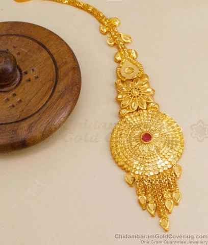 Traditional Gold Plated Nethichutti Floral Design NCHT303