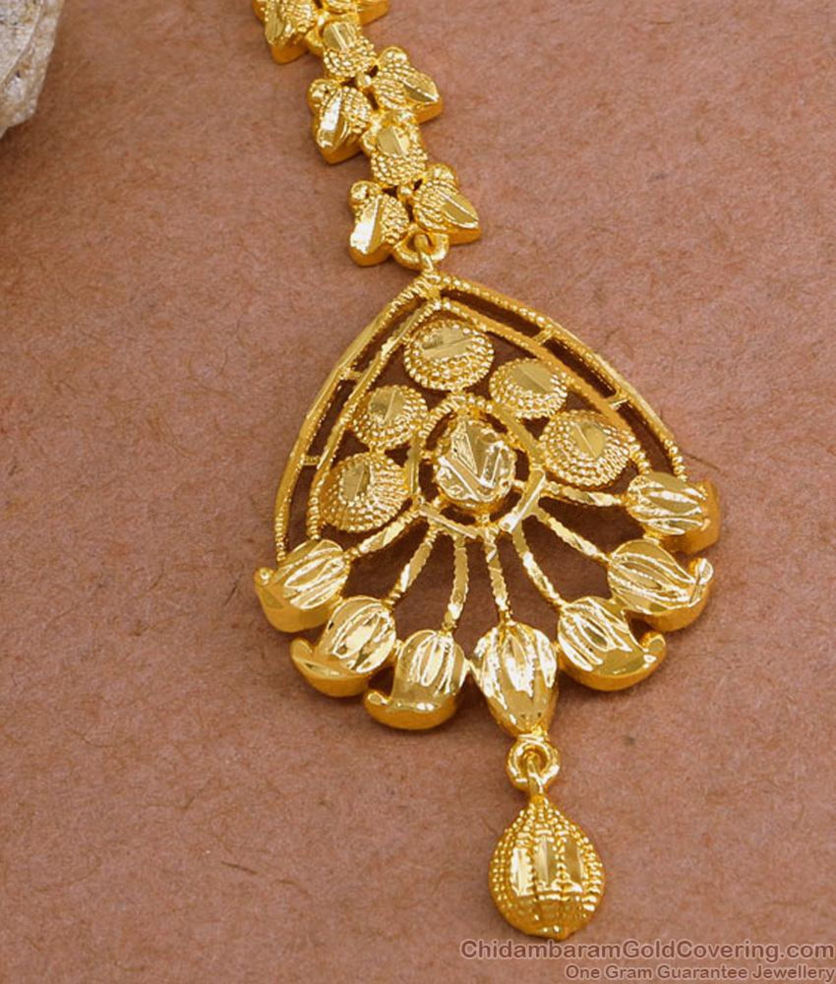Bollywood Fashion Micro Gold Plated Maang Tikka Bridal Design NCHT429