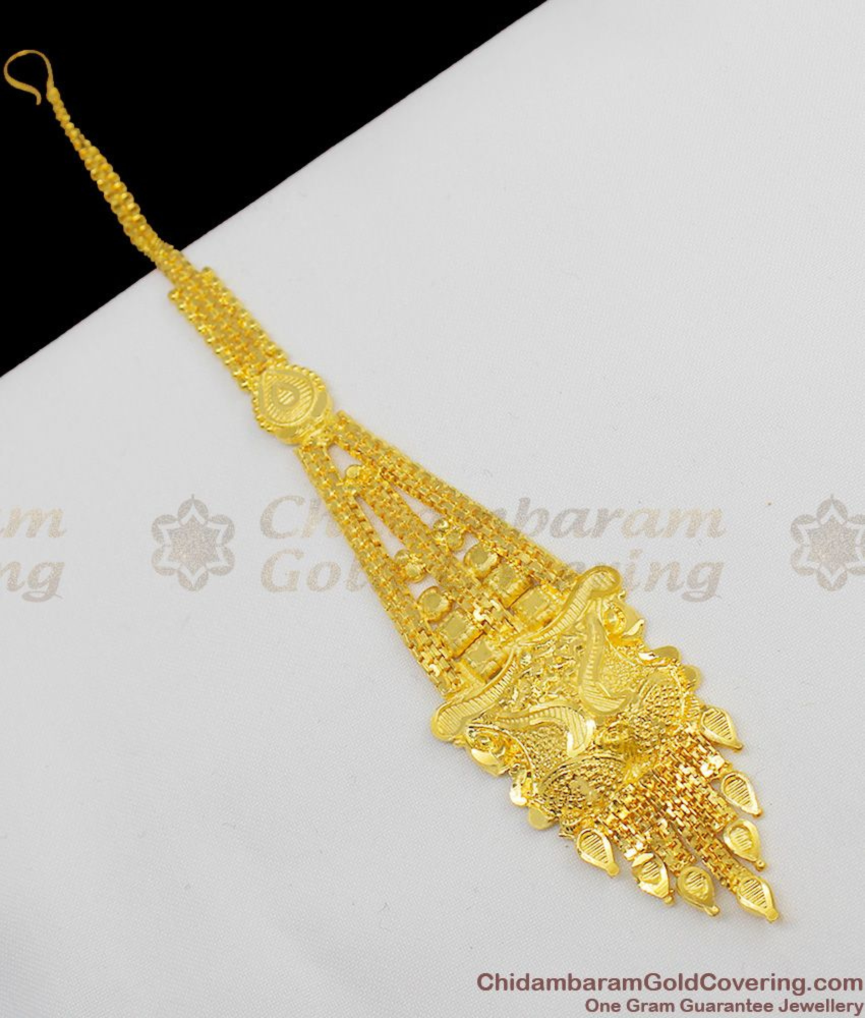Beautiful Real Gold Forming Nethichutti Long Bridal Collection Hair ...