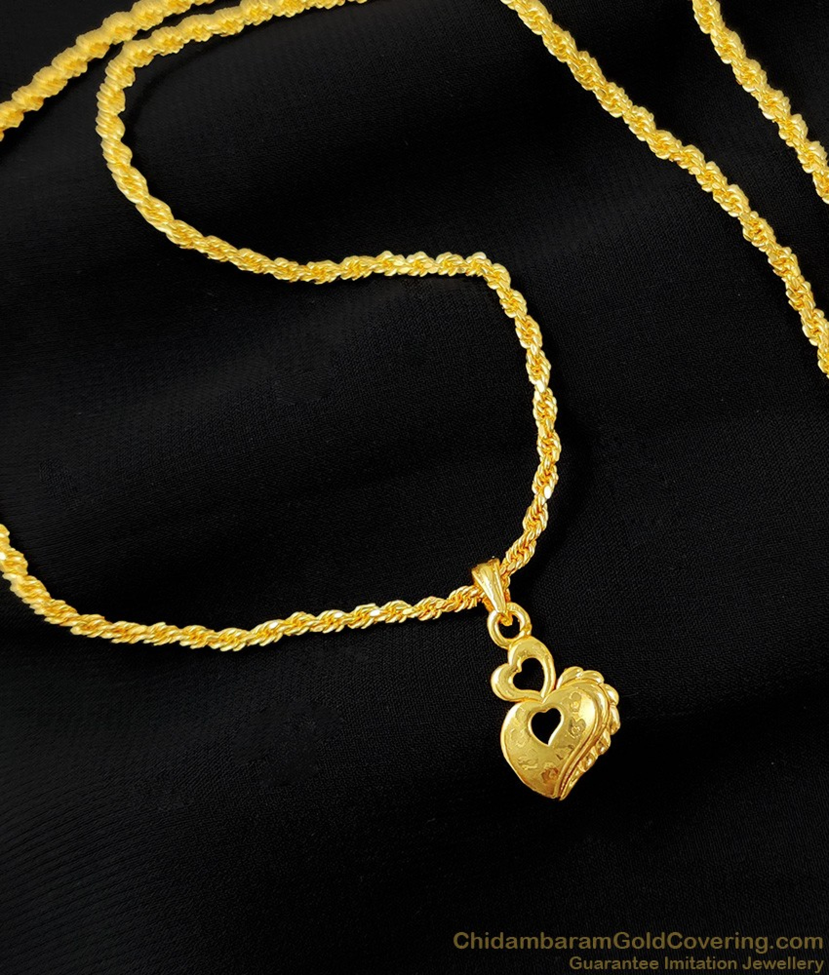 22kt Gold Plated Valentine Special Pendant for Girls
