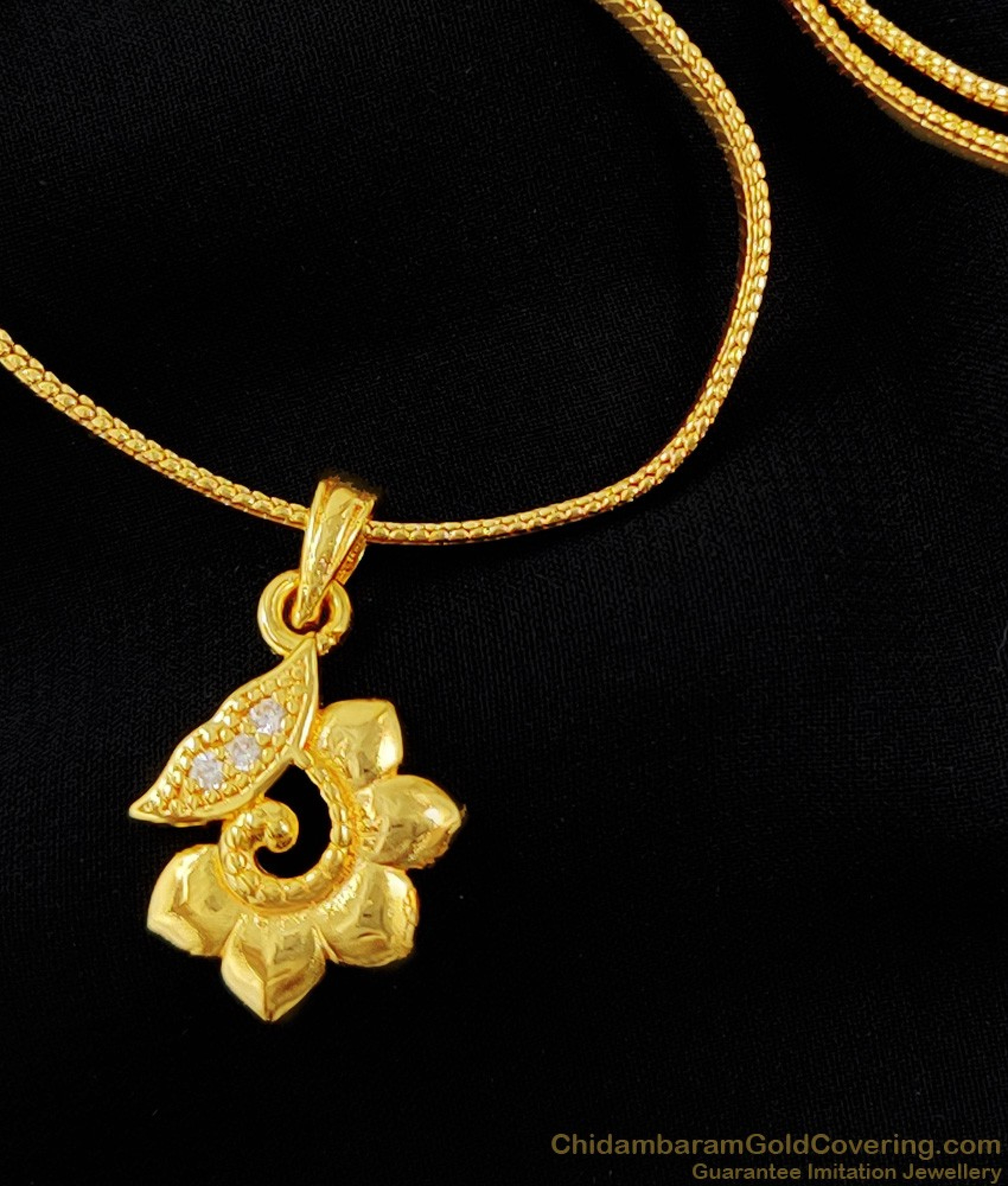 Jewels for College |Gold Tone White Pendant for Girls