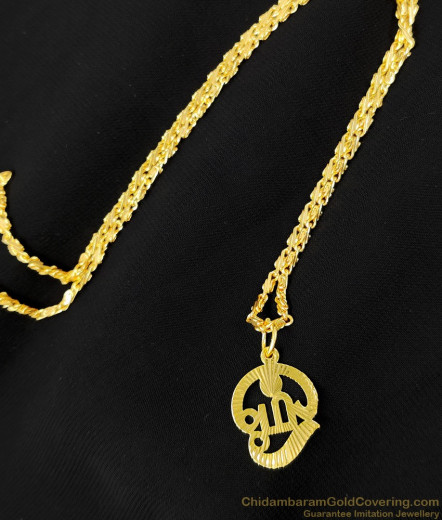 24kt Gold Plated Tamil OM Dollar for Girls and Boys
