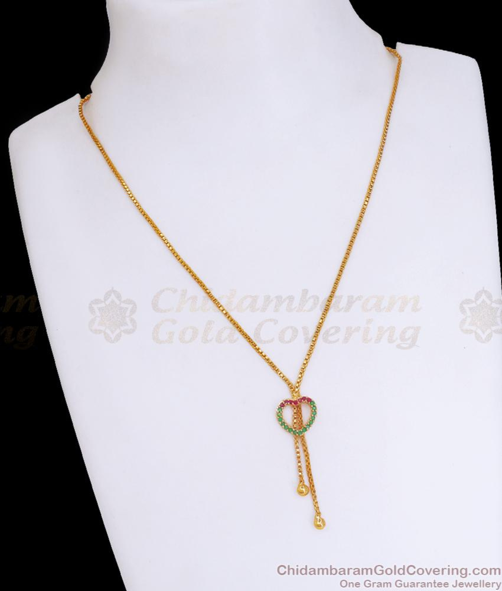 Buy Heart Small Pendant Gold Plated Chains Daily Use Collections SMDR2155