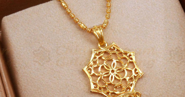 Latest Gold Pendant Chain Hexagon Designs SMDR2176