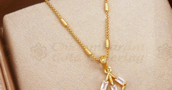 Elegant Daily Wear Gold Pendant Chains Shop Online SMDR2183
