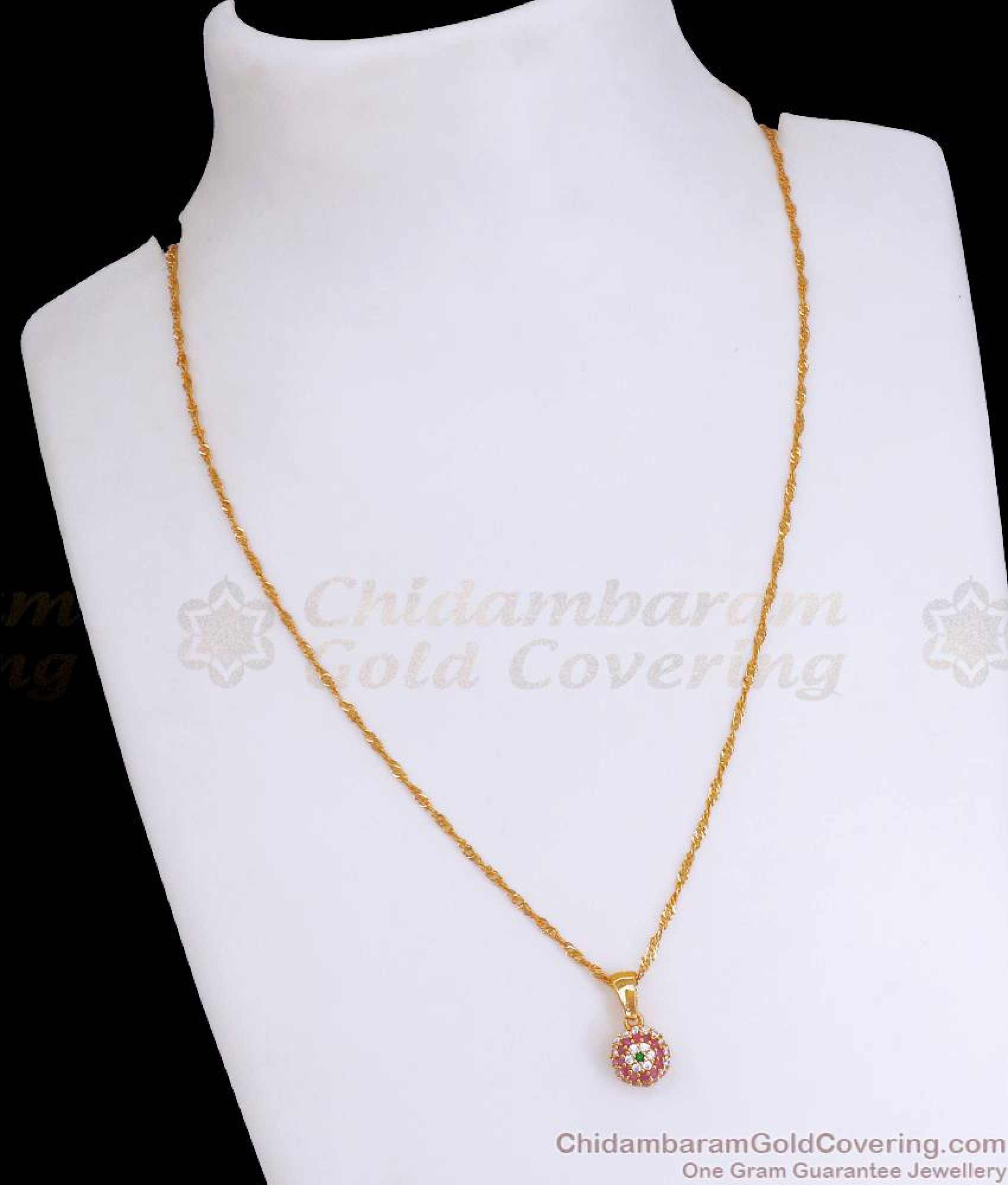 Latest Stone Pendant Gold Chain Designs SMDR2190
