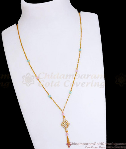 Grand Lakshmi Dollar 1 Gram Gold Chain Plain Design BGDR1161
