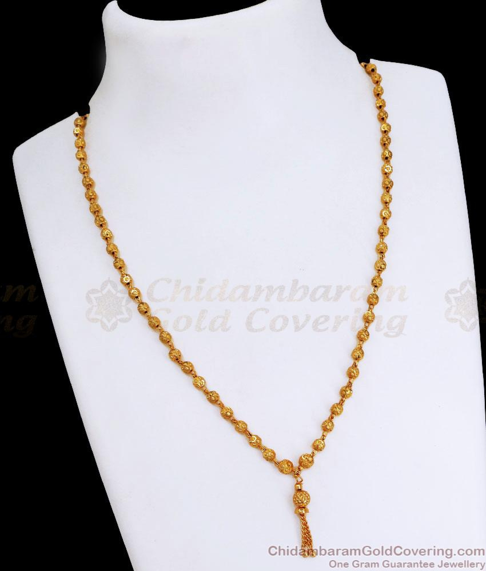 Traditional Everyday Use Golden Beads Gold Chain For Women SMDR2281