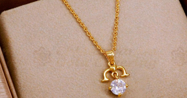 One Gram Gold Sagittarius Zodiac Pendant Chain SMDR2421