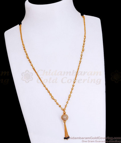 Indian Bollywood Traditional Mangalsutra Black Beads Thali Chain Set THAL35