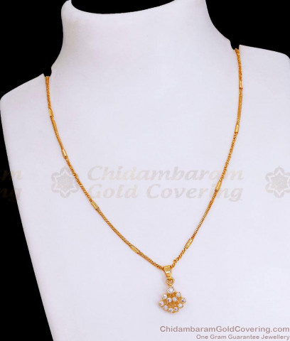 One Gram Gold Traditional Swan Pendant Chain Shop Online BGDR978