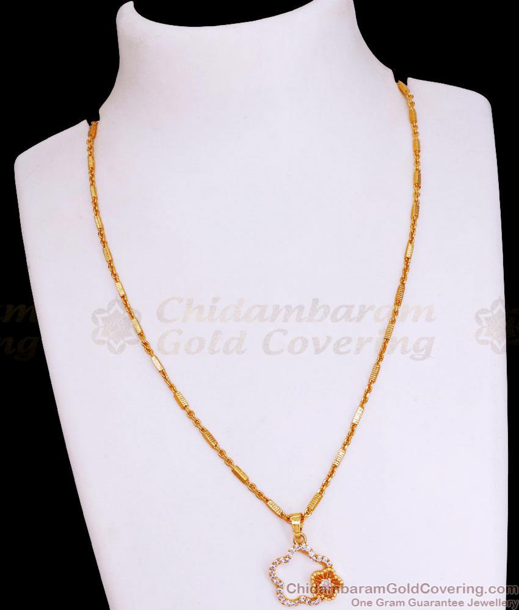 Beautiful Floral Design Cz Stone Pendant Daily Wear Collections SMDR2500
