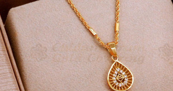Light Weight Gold Plated Pendant Twisted Chain Shop Online SMDR2510
