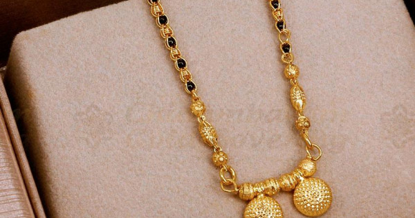 Andhra Pattern Gold Imitation Karimani Sara Thali Chain Shop Online ...