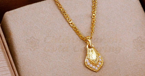 Attractive One Gram Micro Gold Plated Pendant Chain Shop Online SMDR2564