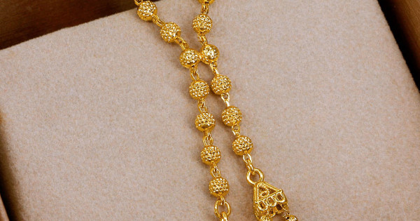 High Quality Milagu Mani Gold Pendant Thali Chain Design Online SMDR2763