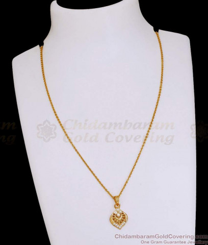 Simple Daily Wear Gold Pendant Chain Box Design SMDR2432