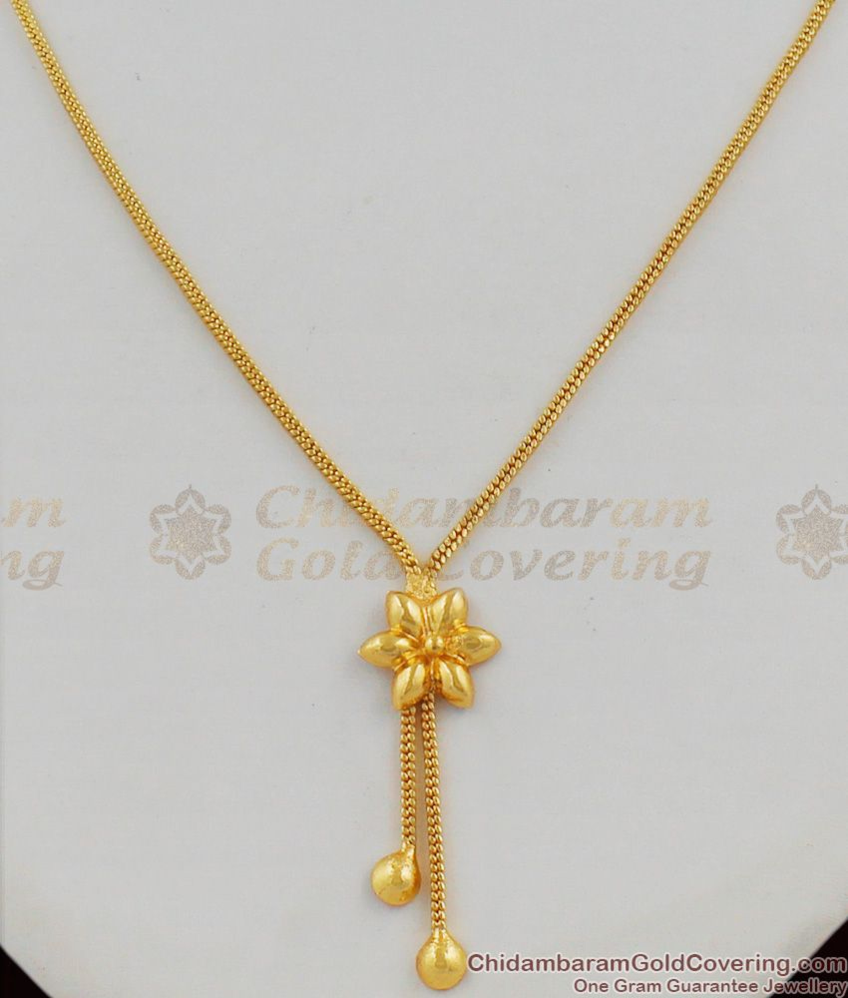 Plain Gold Tone Simple Light Weight Chain With Pendant New Arrival ...