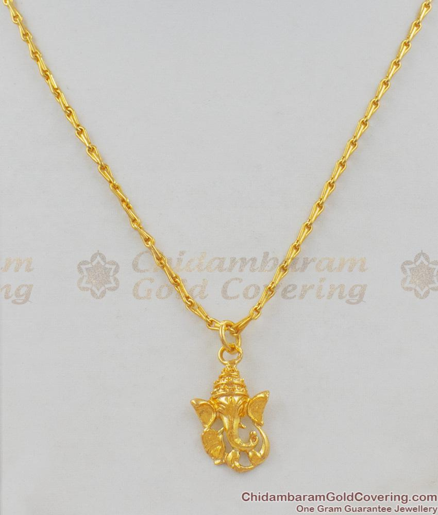 Ayangaran Vinayagar Pendant Short Chain Gold Plated Jewellery ...