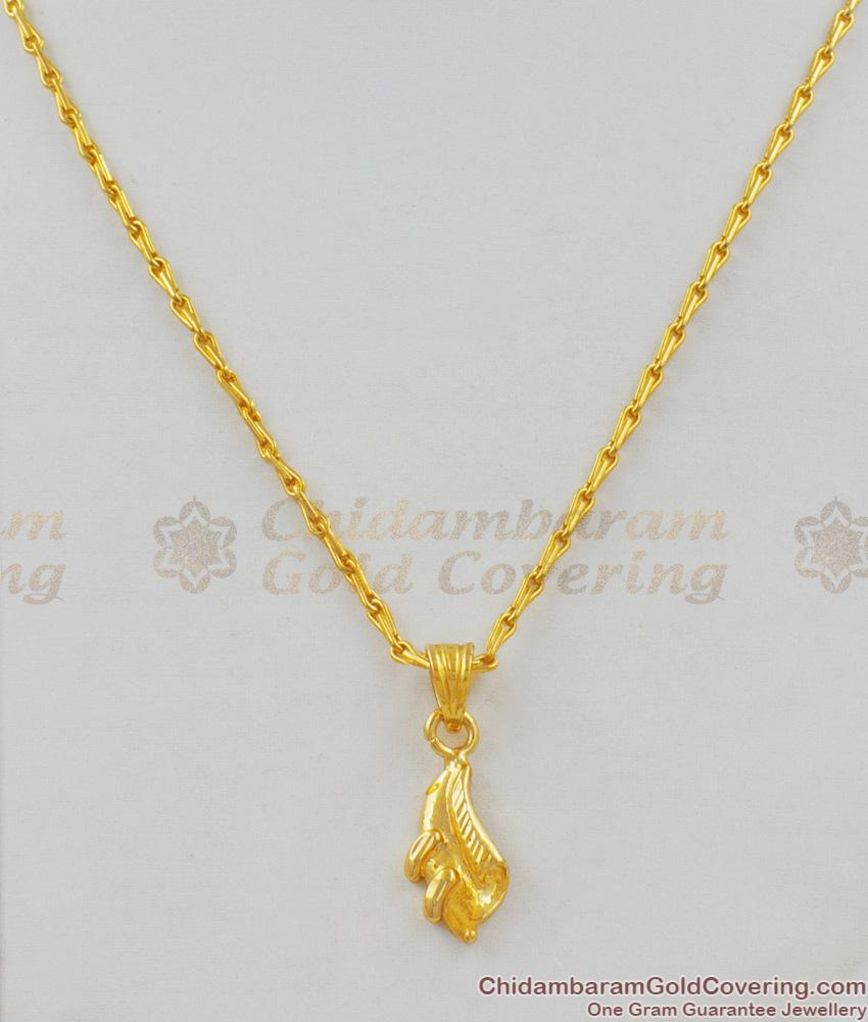 Fancy Small pendant One Gram Gold Daily Wear Short Chain Collections ...