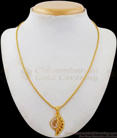 CHRT28 - Heart Cut Model One Gram Gold Thick Chain Latest Designs