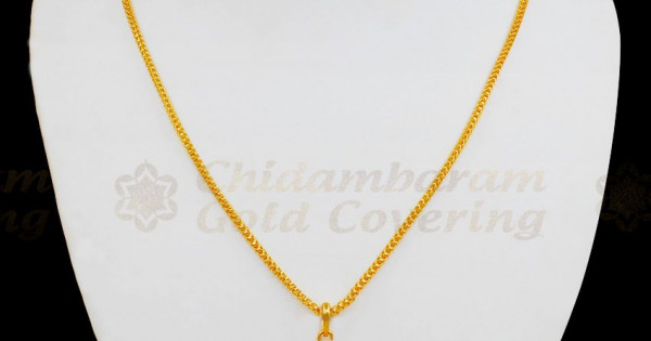 Buy Imitation Simple And Elegant AD White Stone Pendant Chain For ...