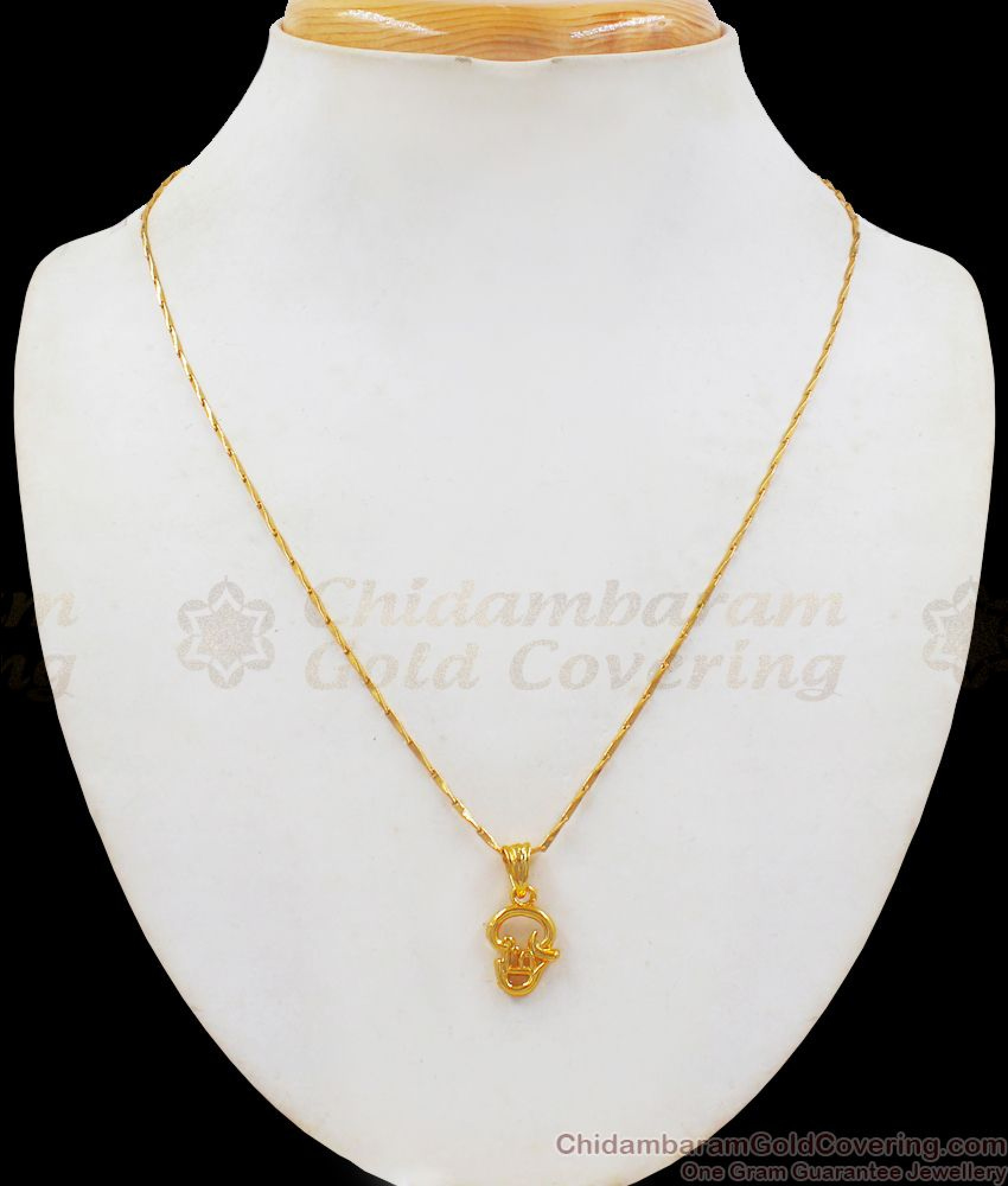 Buy Om Muruga Religious Gold Pendant Chain Short Chain Collections ...