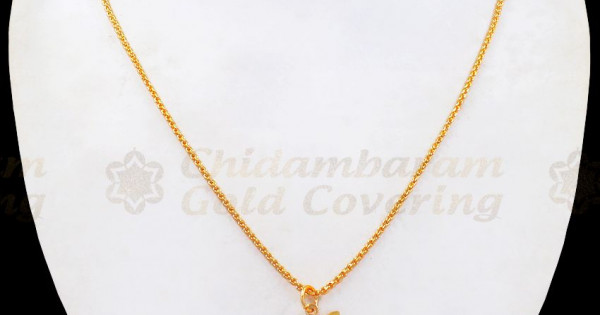 Latest One Gram Gold Murugan Om Dollar Chain SMDR725