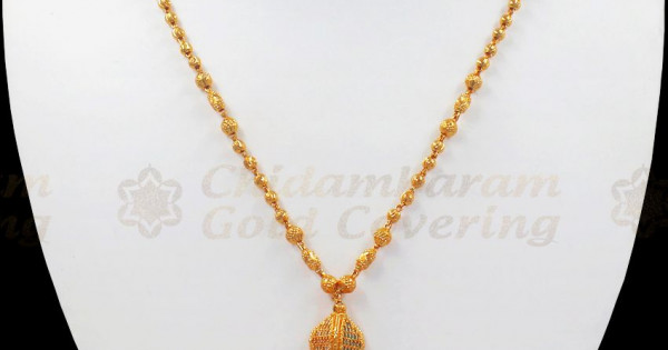 Multi Stone Triangular Prism Pendant Chain Imitation Jewelry SMDR745