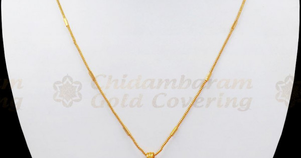 Stylish Gold Plated Diamond Stone Gold Pendant Chain SMDR768