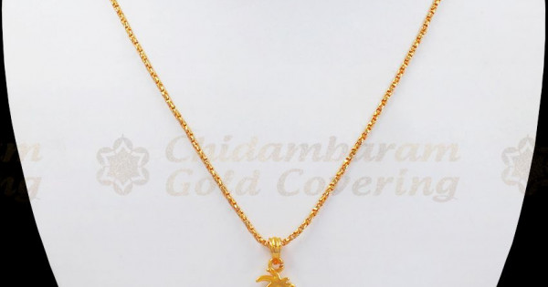 Stylish Tree Gold Plated Pendant Chain Resort Wear SMDR772