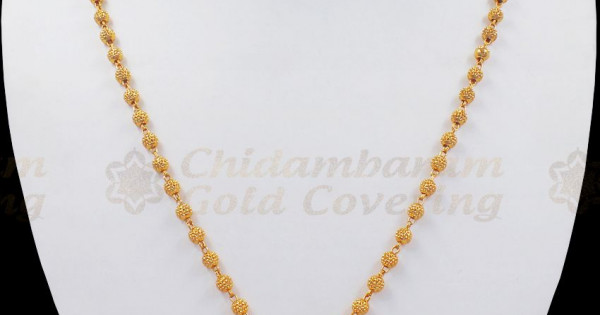 Star Design Gold Plated Dollar With Gold Beaded Chain SMDR784