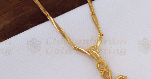 Buy Gold Plated Christian Pendant Chain Daily Wear SMDR807